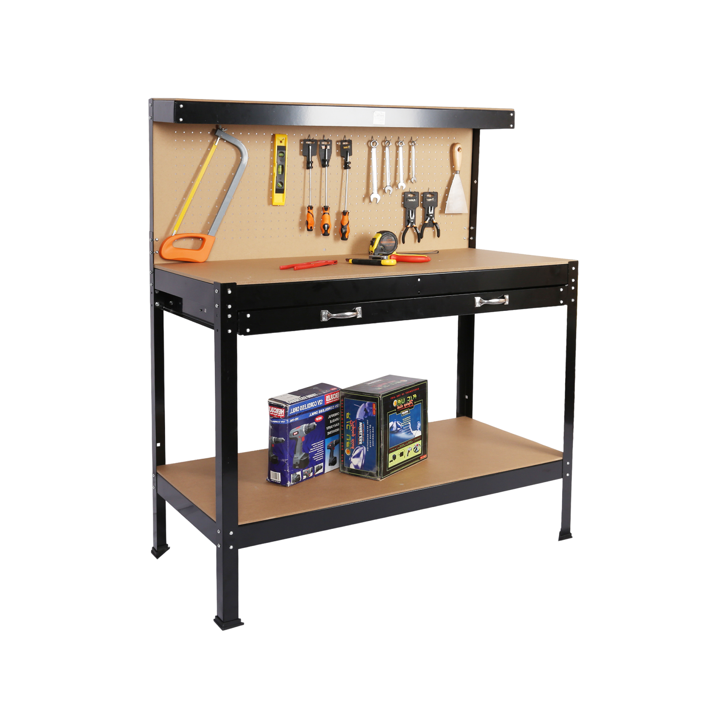 48 in. Steel Tool Storage Workbench with Drawer and Pegboard | 4Dock